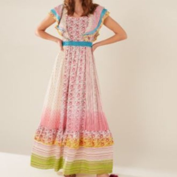 Manoush | Dresses | Manoush Multicolored Folklore Maxi Dress | Poshmark